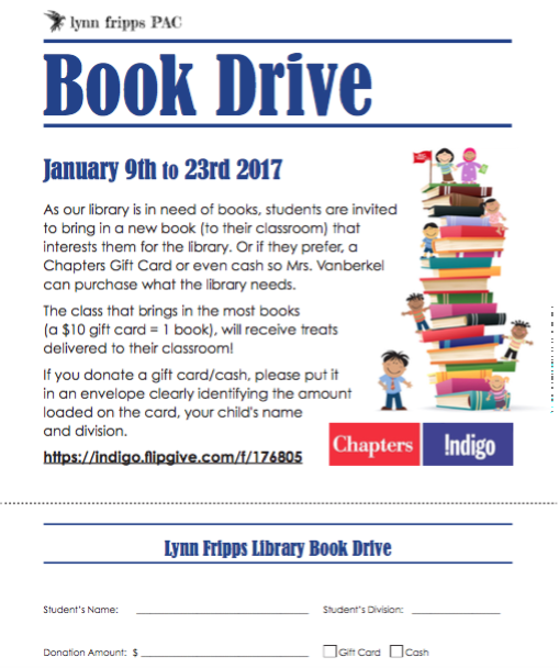 Book Drive – Lynn Fripps PAC